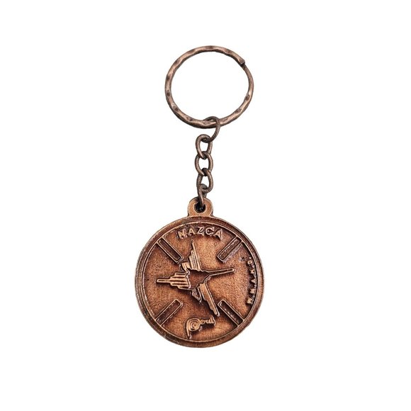 unbranded | Other | Nazca Peru Keychain Copper Colored Metal Medallion ...
